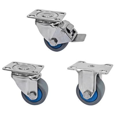 China Dajin TPR Stainless Steel Casters 50mm Wheels with 150kg Load Capacity for Industrial Equipment for sale