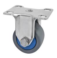 China 50mm TPR Stainless Steel Casters with 80kg Load Capacity - FDA-Compliant Food-Safe Wheels for sale