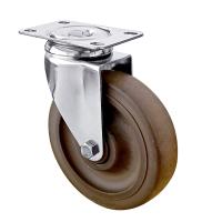 China 304 Stainless Steel Castor Wheels 125mm with High-Temp Nylon - 73-115kg Load Capacity & -40°C to 120°C Range for sale