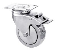 China Dajin Medium Duty 304 Stainless Steel Casters 150-200kg Load Capacity 75-125mm Wheels for sale