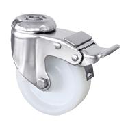 China 304 Stainless Steel PA Caster Wheels 75mm 100mm 125mm Medium Duty 100-150kg Load Capacity for sale