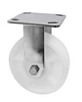 China 304 Stainless Steel Heavy Duty Caster Wheels with White PA Tread - 400-600KG Load Capacity, 100-200mm Diameter for sale