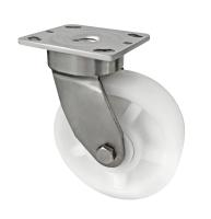 China 304 Stainless Steel Heavy Duty Caster Wheels with White PA Tread - 400-600KG Load Capacity, 100-200mm Diameter for sale