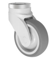 China TPR All-Plastic Medical Caster 100kg Load Capacity 4/5 Inch Single Ball Bearing Wheel for sale