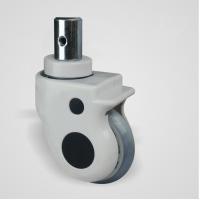 China Flat Base Medical Casters with Dual Brakes - 75-125mm Wheel Diameter, 100-150kg Load Capacity for sale