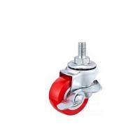 China Red PVC Caster Wheels 25mm-75mm Universal Furniture Casters with 5-50kg Load Capacity for sale