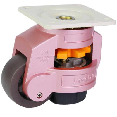 China Heavy-Duty Adjustable Leveling Casters with TPR Wheels - 250 kg Load Capacity & ±10 mm Height Adjustment for sale