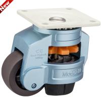 China Premium Heavy Duty Adjustable Leveling Casters 40-75mm Nylon Wheels 50-750kg Load Capacity for sale