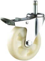 China PP Caster Wheels 3-5 Inch Threaded Stem with M10×1.5mm Fine Pitch and 20mm Vertical Adjustment Range for sale