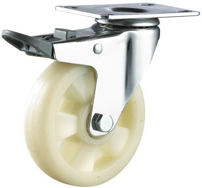 China PP Caster Wheels 3-5 Inch Threaded Stem with M10×1.5mm Fine Pitch and 20mm Vertical Adjustment Range for sale