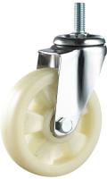 China 3 4 5 Inch Thread Stem PP Furniture Caster Wheel 75mm 100mm 125mm for sale
