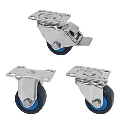 China 150kg Low Profile Caster Wheels 50mm 304 Stainless Steel PA Casters with 72mm Height for sale