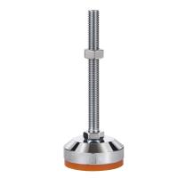 China Heavy Duty Leveling Caster Wheel 18-30mm Base Solid Steel Casters 500-3500kg Load for sale