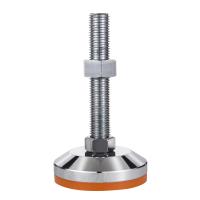 China Heavy Duty Leveling Caster Wheel 18-30mm Base Solid Steel Casters 500-3500kg Load for sale