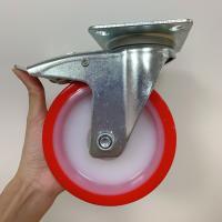 China Industrial PU Caster Wheels 75mm 100mm 125mm 3 to 5 Inch Heavy Duty Swivel Casters for sale