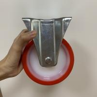 China Industrial PU Caster Wheels 75mm 100mm 125mm 3 to 5 Inch Heavy Duty Swivel Casters for sale