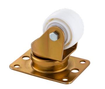 China Zinc Plated Industrial Casters 58mm x 35mm Nylon Wheel Airport Cart Caster 136kg Load for sale