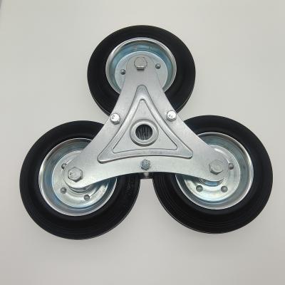China 160mm Heavy Duty Stair Climbing Caster Wheel with Roller Bearing for Hand Truck Dolly for sale