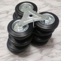 China 125mm 160mm Stair Climbing Tri Wheel Caster Roller Bearing 130kg Load Capacity Zinc Plated for sale