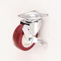 China Light-Duty PU Furniture Casters 50mm & 75mm Zinc Plated with 35-65kg Load Capacity for sale