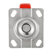 China Medium Heavy Duty 80kg Red PU Polyurethane Caster Wheels with Double Ball Bearings for Trolleys for sale