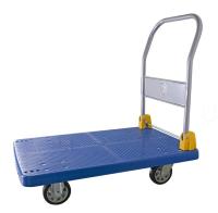China 200kg Capacity Heavy Duty Folding Platform Trolley with Brake and Swivel Wheels for Industrial Use for sale