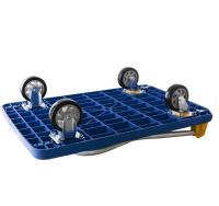 China 200kg Capacity Heavy Duty Folding Platform Trolley with Brake and Swivel Wheels for Industrial Use for sale