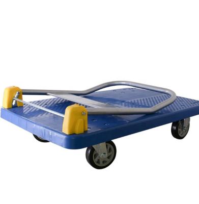 China 200kg Capacity Heavy Duty Folding Platform Trolley with Brake and Swivel Wheels for Industrial Use for sale