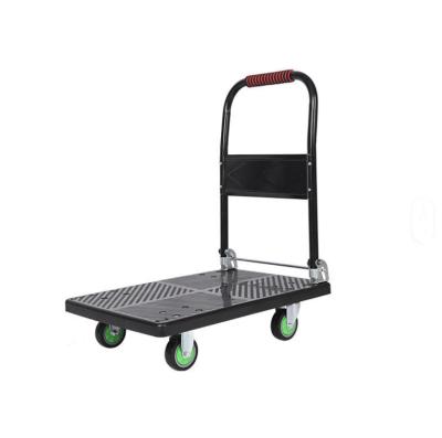 China PLEYMA 250kg Capacity Four-Wheel Folding Platform Trolley with PVC Wheels for Industrial and Household Use for sale
