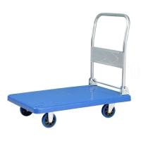 China PLEYMA 250kg Capacity Four-Wheel Folding Platform Trolley with PVC Wheels for Industrial and Household Use for sale