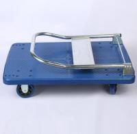 China PLEYMA 250kg Capacity Four-Wheel Folding Platform Trolley with PVC Wheels for Industrial and Household Use for sale