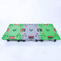 China PLEYMA 200kg Capacity Interlocking Platform Trolley with 4 TPR Wheels for Logistics and Material Handling for sale