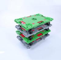 China PLEYMA 200kg Capacity Interlocking Platform Trolley with 4 TPR Wheels for Logistics and Material Handling for sale