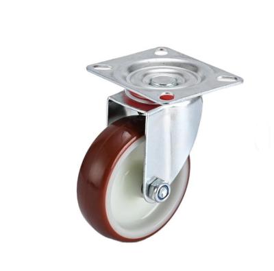 China Industrial Caster Wheels 60-100kg Load Capacity 3 4 5 Inch PU TPR Swivel Casters for sale