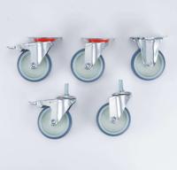 China Industrial Caster Wheels 60-100kg Load Capacity 3 4 5 Inch PU TPR Swivel Casters for sale