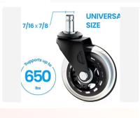 China 3 4 5 Inch Blue TPR Industrial Casters with Threaded Stem and Brake - 60-100kg Load Capacity for Catering Equipment for sale