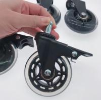 China 3 4 5 Inch Blue TPR Industrial Casters with Threaded Stem and Brake - 60-100kg Load Capacity for Catering Equipment for sale
