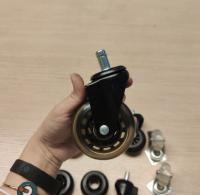 China 3 4 5 Inch Blue TPR Industrial Casters with Threaded Stem and Brake - 60-100kg Load Capacity for Catering Equipment for sale