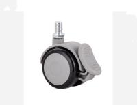 China 2 Inch Nylon Double Wheel Furniture Castors with M10 Threaded Stem - 40kg Load Capacity for sale