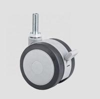 China 3 Inch M10 Threaded TPR Locking Castor Wheels - 72mm Diameter, 60kg Load Capacity for Office and Furniture for sale