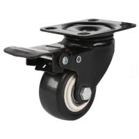 China Export Quality 2 Inch Polyurethane Top Plate Swivel Wheels Durability Garages Food Caster Wheel for sale