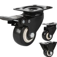 China Export Quality 2 Inch Polyurethane Top Plate Swivel Wheels Durability Garages Food Caster Wheel for sale