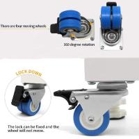 China 2-Inch 50mm Zinc-Coated Steel Dual-Wheel Swivel Caster with Blue PVC Coating for Washing Machines Refrigerators and Furniture for sale