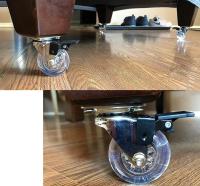 China 2-Inch 3-Inch and 4-Inch 100 mm Clear Swivel Brake Caster Wheels Made of Silicone for Office Chairs Cabinets and Furniture for sale