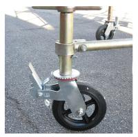 China 4 Pack 8x2 Inch Heavy Duty Scaffolding Casters with Dual Locking Brake Rubber Swivel Wheels 360 Degree Rolling for sale