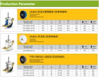 China Heavy Duty Nylon Caster Wheel 8 Inch 200mm Double Ball Bearing for Scaffolding for sale