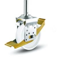 China Heavy Duty Nylon Caster Wheel 8 Inch 200mm Double Ball Bearing for Scaffolding for sale