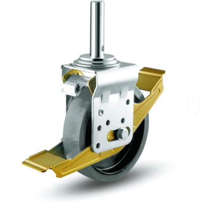 China Heavy Duty Nylon Caster Wheel 8 Inch 200mm Double Ball Bearing for Scaffolding for sale