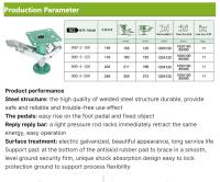 China Customized 4inch Japanese Style Lift Up Floor Lock for Casters 200kg Capacity 155mm Lifting Height for sale