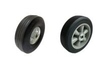 China 8 Inch Solid Rubber Wheel 200x50mm for Trash Bin Trolley 60kg Capacity for sale